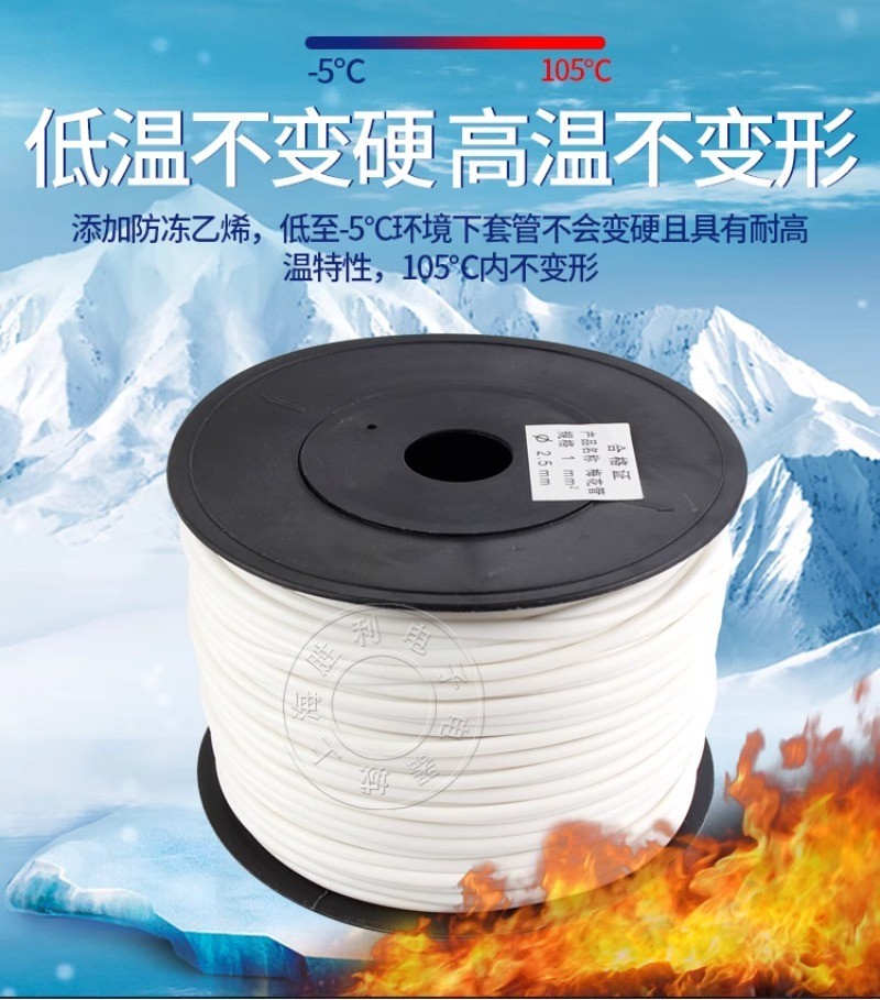[One Roll Price] Line Number Tube pvc Number Tube Sleeve White ...