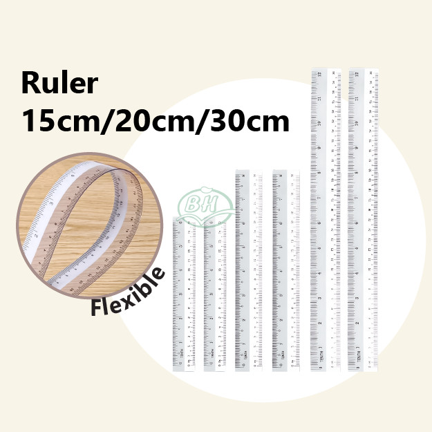 Good Quality Half White Straight Ruler/ Pembaris Plastik 15cm/20cm/30cm | Shopee Singapore