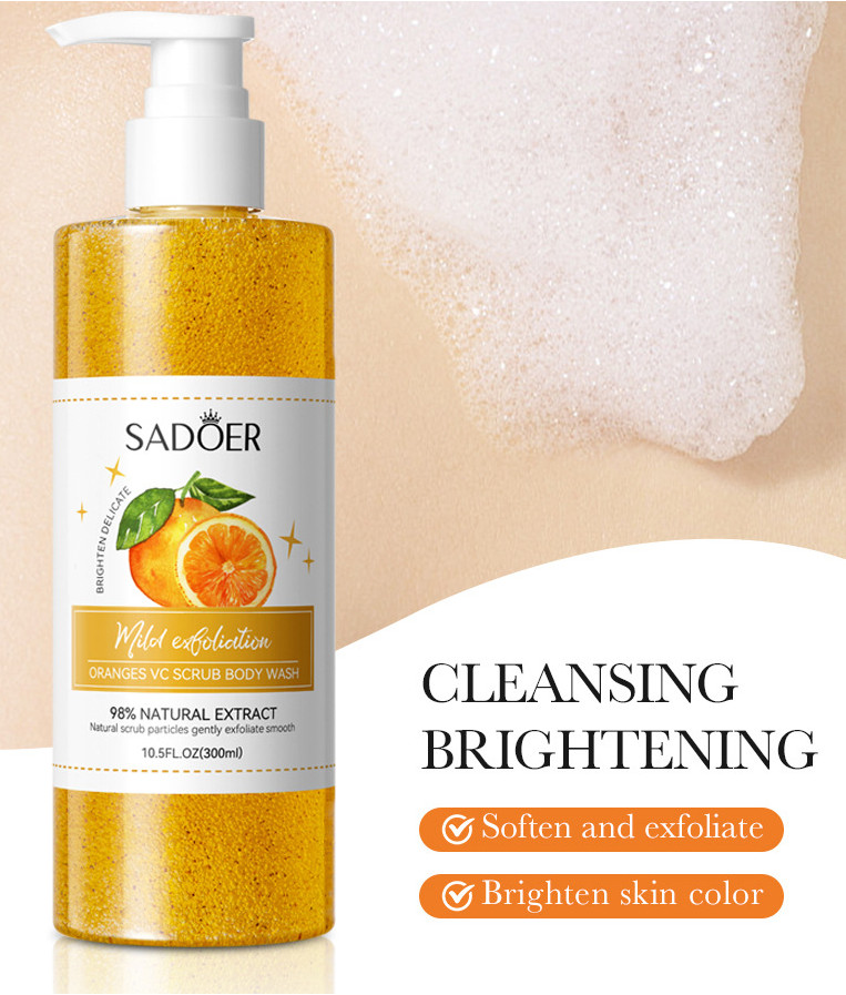 SADOER Fruit series Body Scrub Shower Gel 300ml | Shopee Singapore