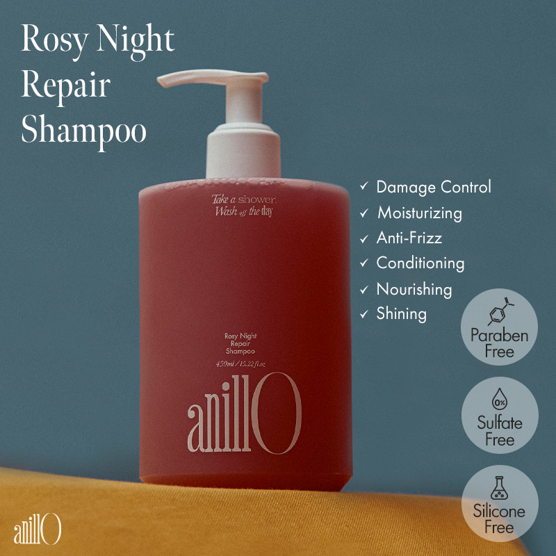 [ANILLO][Rosy Night] Repair Hair Shampoo (450ml) + Ampoule Treatment ...