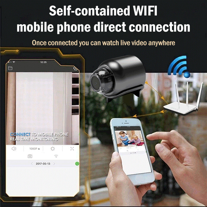360° Ultra-Wide Angle Mini Wi-Fi Camera 4k Hd Anti-Theft Home ...
