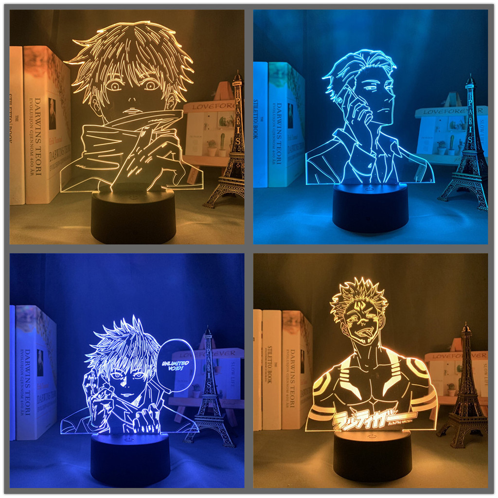 Jujutsu Kaisen Anime LED Night Light - Satoru Gojo Yuji Itadori Figure ...