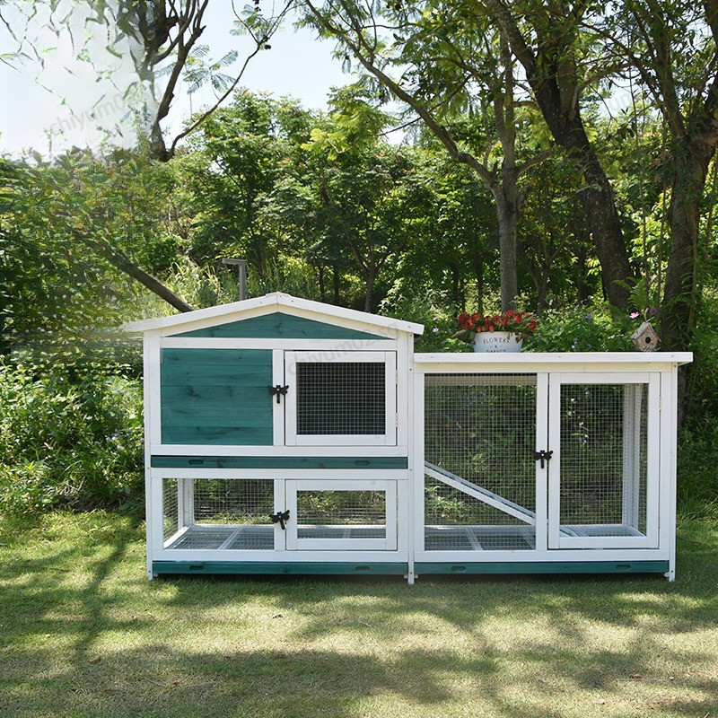 Spacious Rabbit House Indoor Rabbit Cage Large Separate Sleeping Area ...