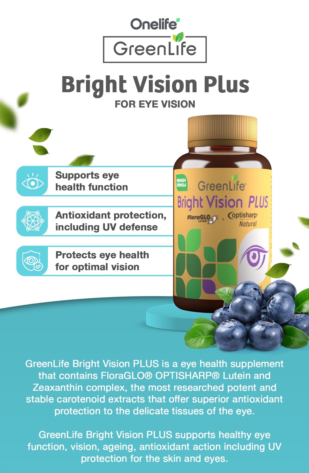 [Bundle of 2] GreenLife Bright Vision Plus 25mg Lutein 30 Softgels ...