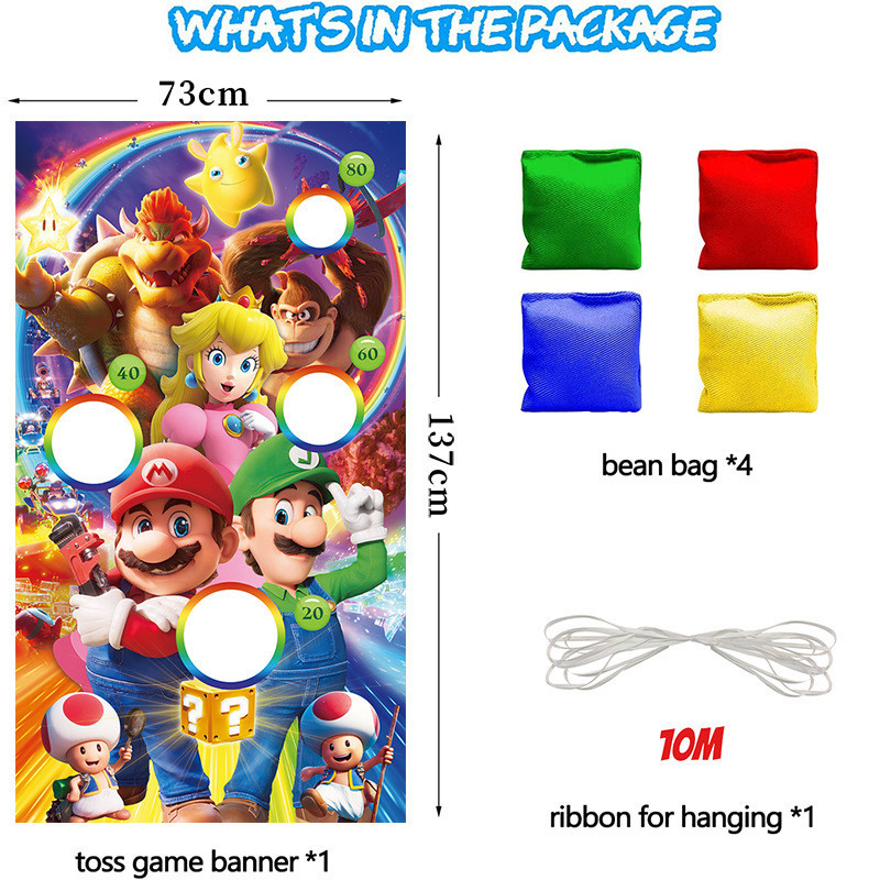Mario Movie New Fun Throwing Game Banner Party Decoration Products ...