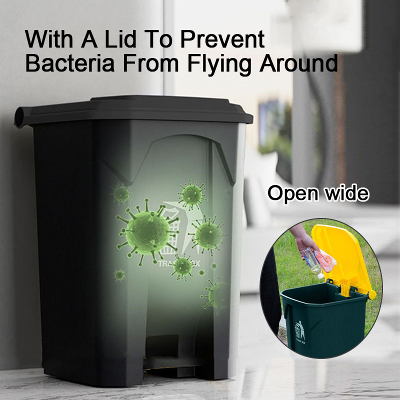 30L/50L Plastic Commercial Dustbin with Foot Dustbin with Pedal Dust ...