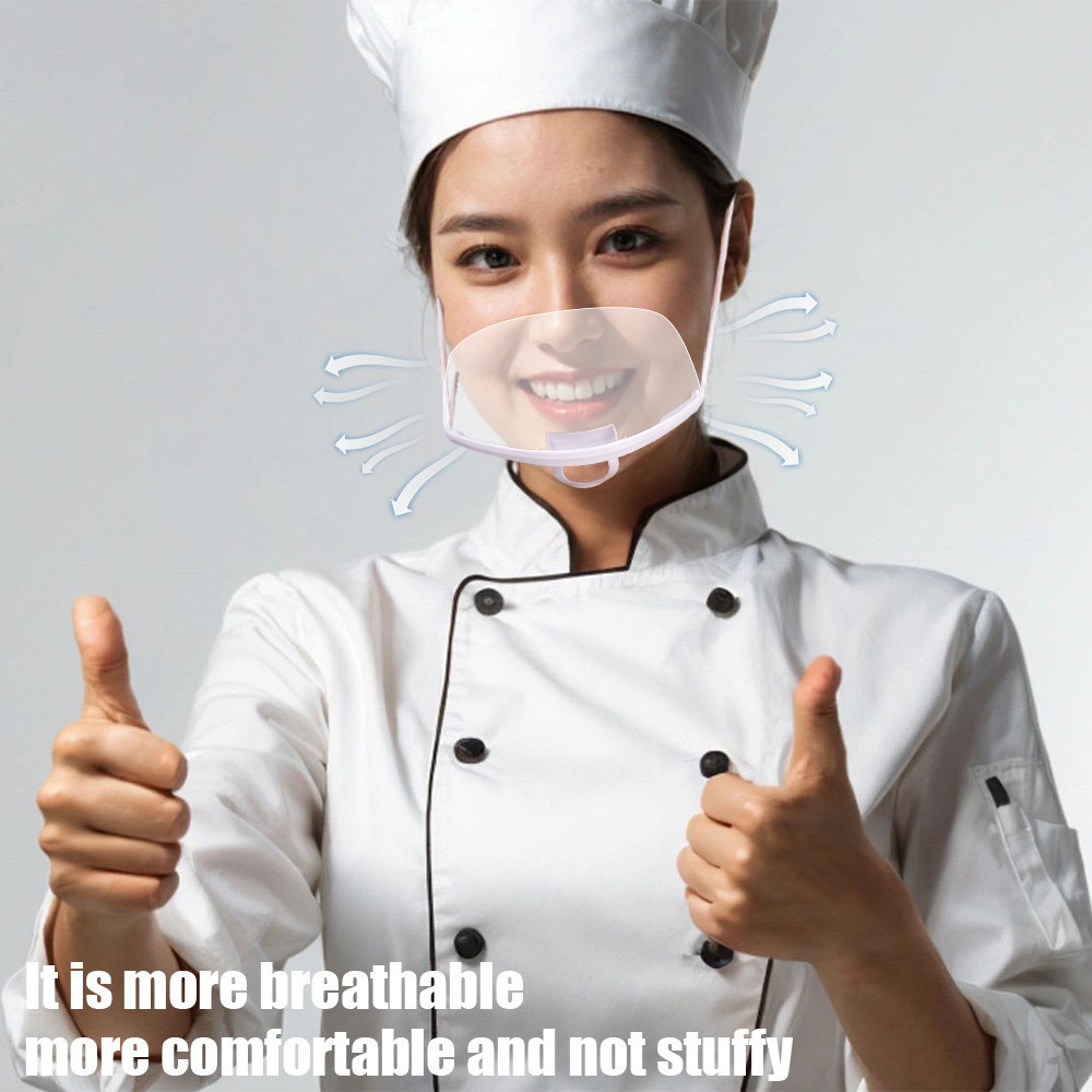 5/10 Pcs Convenient Reusable Safety Hygiene Chef Mask Transparent ...