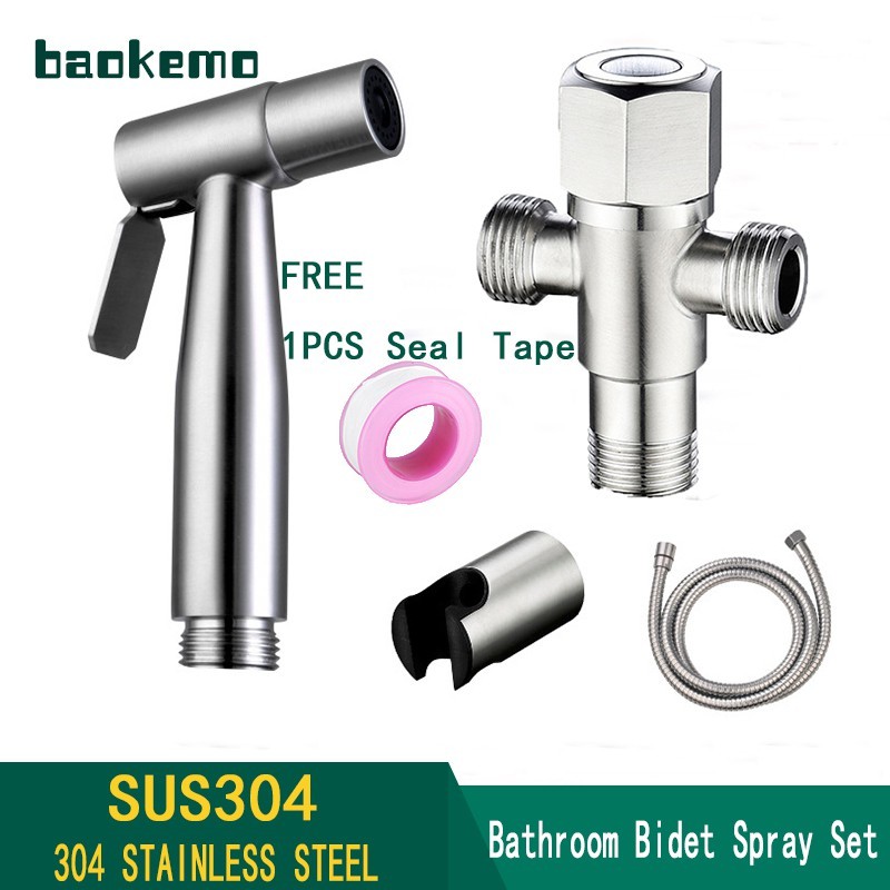 in stock baokemo STAINLESS STEEL SUS304 HAND SPRAY BIDET SET with HOSE ...