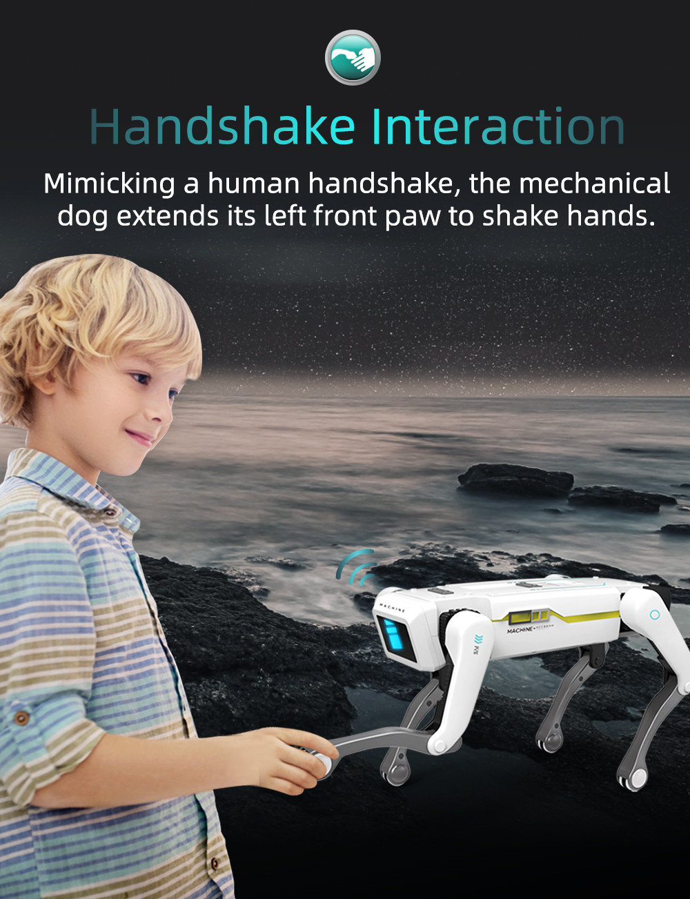 Electric RC Ai Intelligent Robot Dog Multifunction Bluetooth RC ...