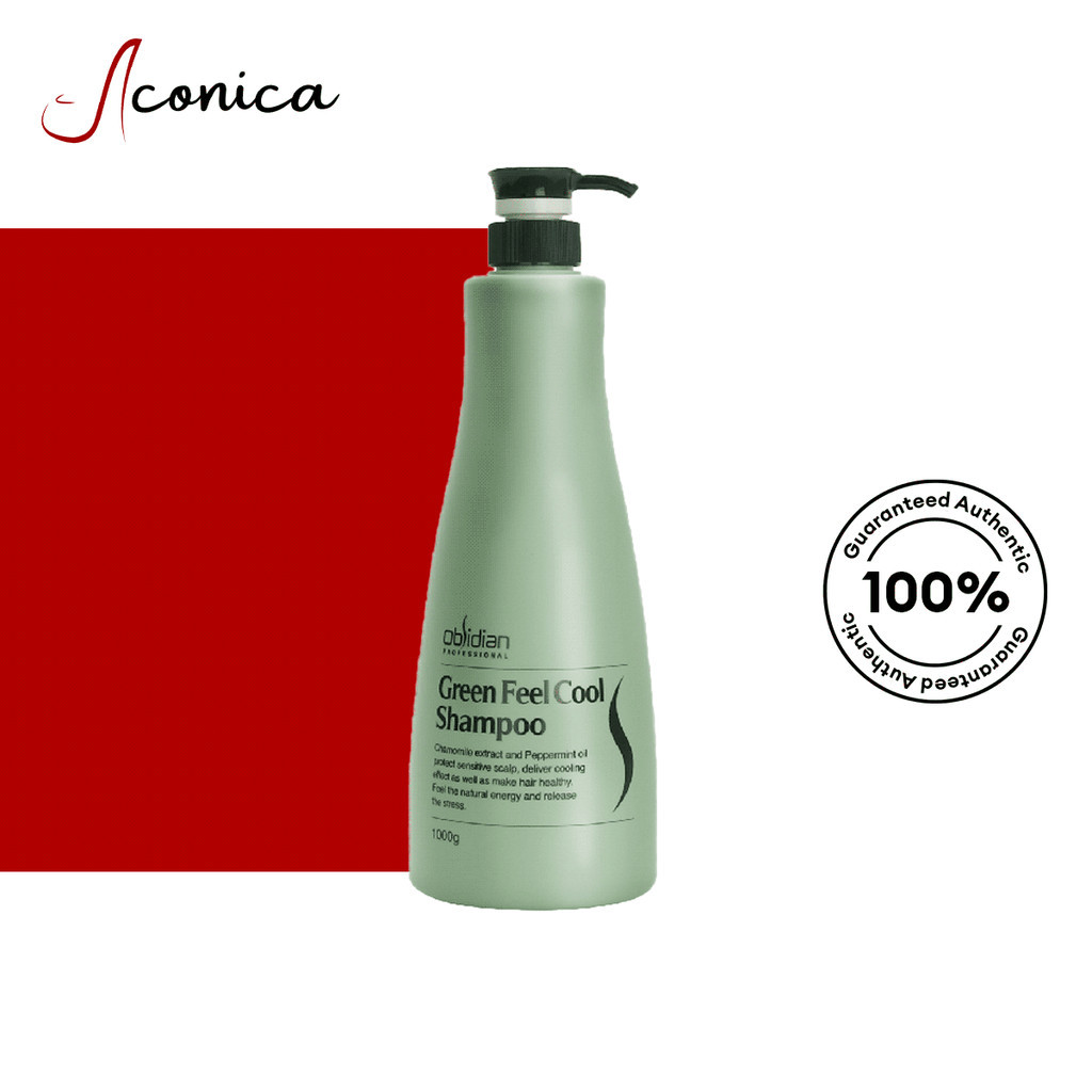 Obsidian Green Feel Cool Shampoo (1000ml) | Shopee Singapore