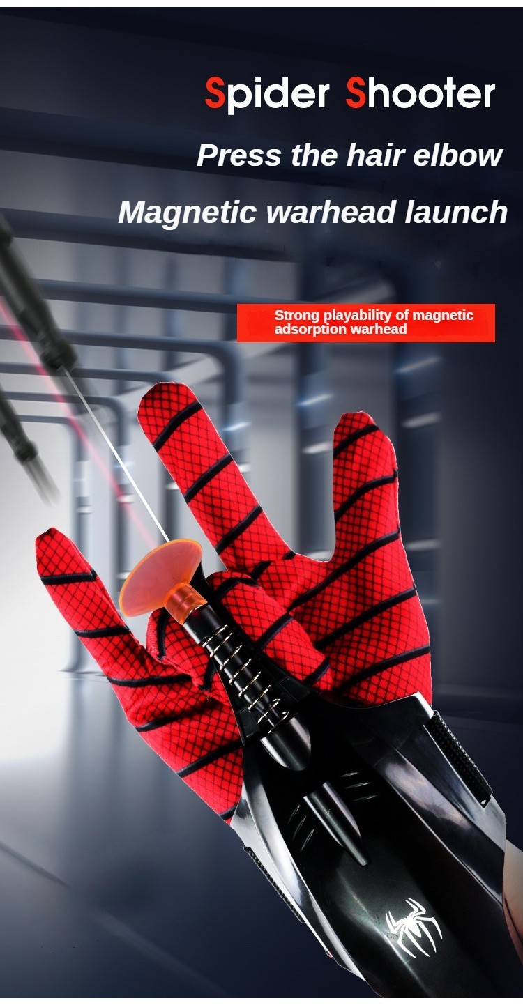 New Spider-Man Spider Silk Launcher Web shooter with magnet Auto ...