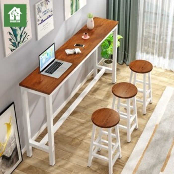 Bar Table Balcony Long Table And Chair Simple Industrial Style High ...