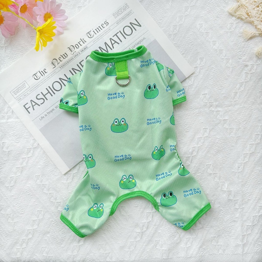 Summer Dog Clothes for Big Dogs Dog Outfit Puppy Cat Jumpsuit Pet Four ...