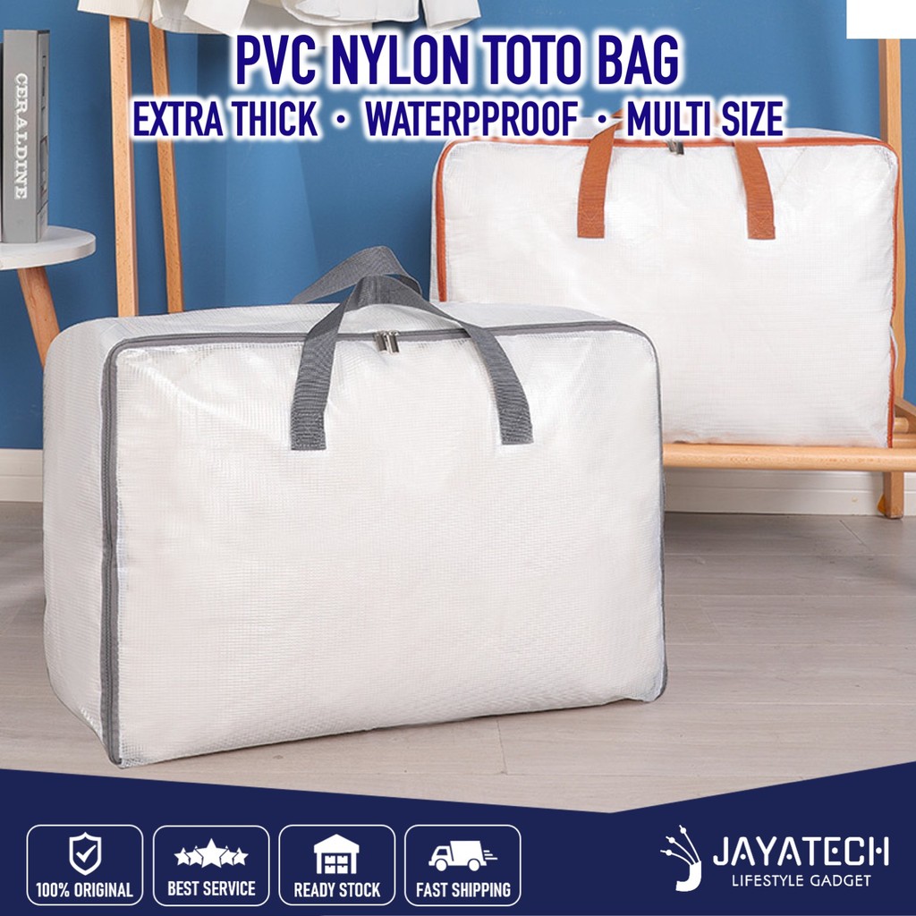 THICK TOTE BAG WATERPROOF STORAGE BAG BEG TOTE PVC BAG BEG BESAR BERZIP ...
