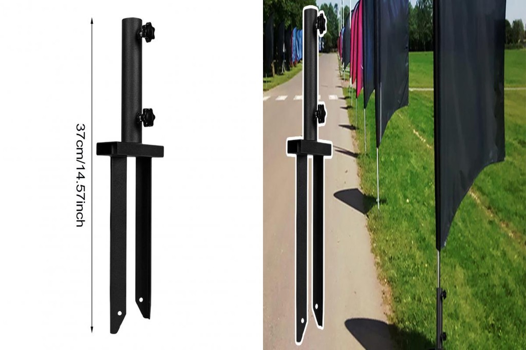 ZNCE_ Heavy-duty Flag Pole Corrosion-resistant Flag Stand Adjustable ...