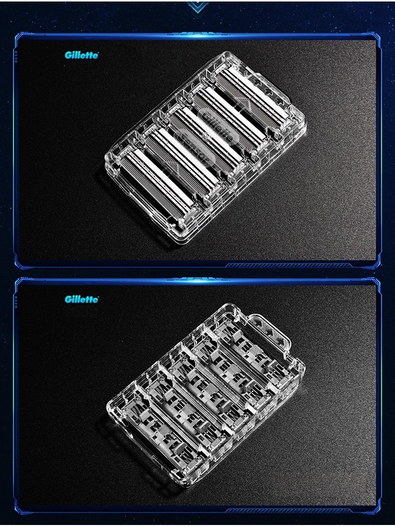 Gillette Sensor Excel Men's Razor Blade Replace Heads Facial Beard ...
