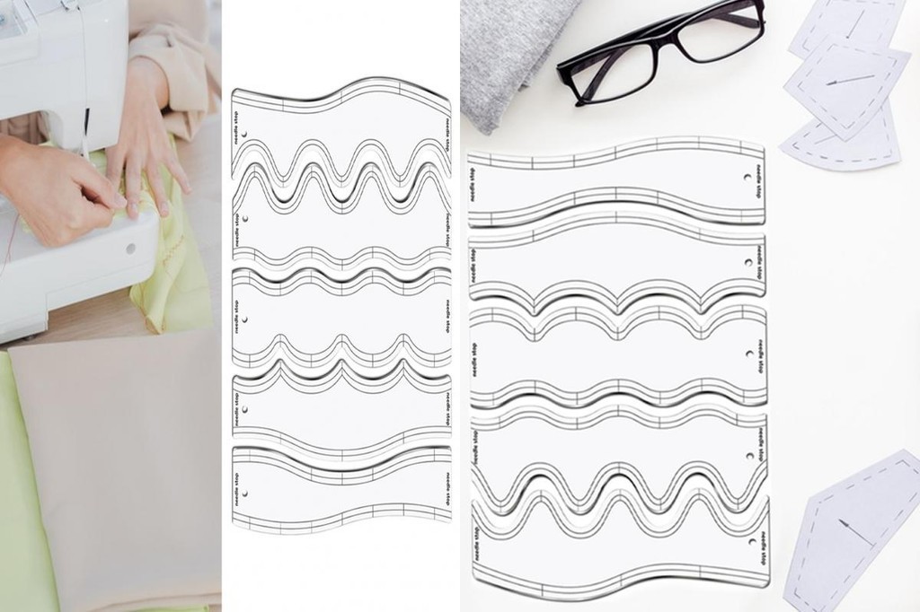 EDI Quilting Template Kit Quilting Template Set Wave Quilting Stencil ...