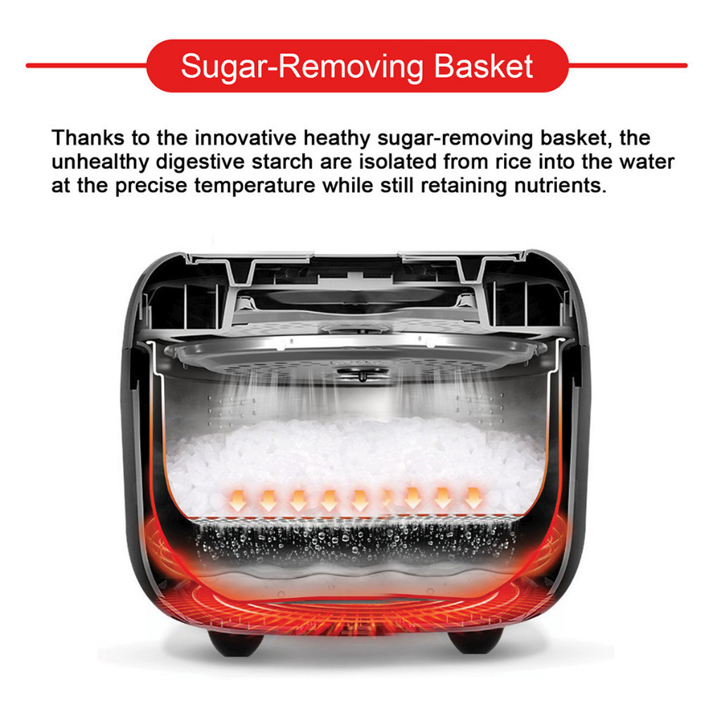 Toshiba RC-10IRPS Black Aluminum 3mm 7-layer Inner Pot Low GI Rice ...