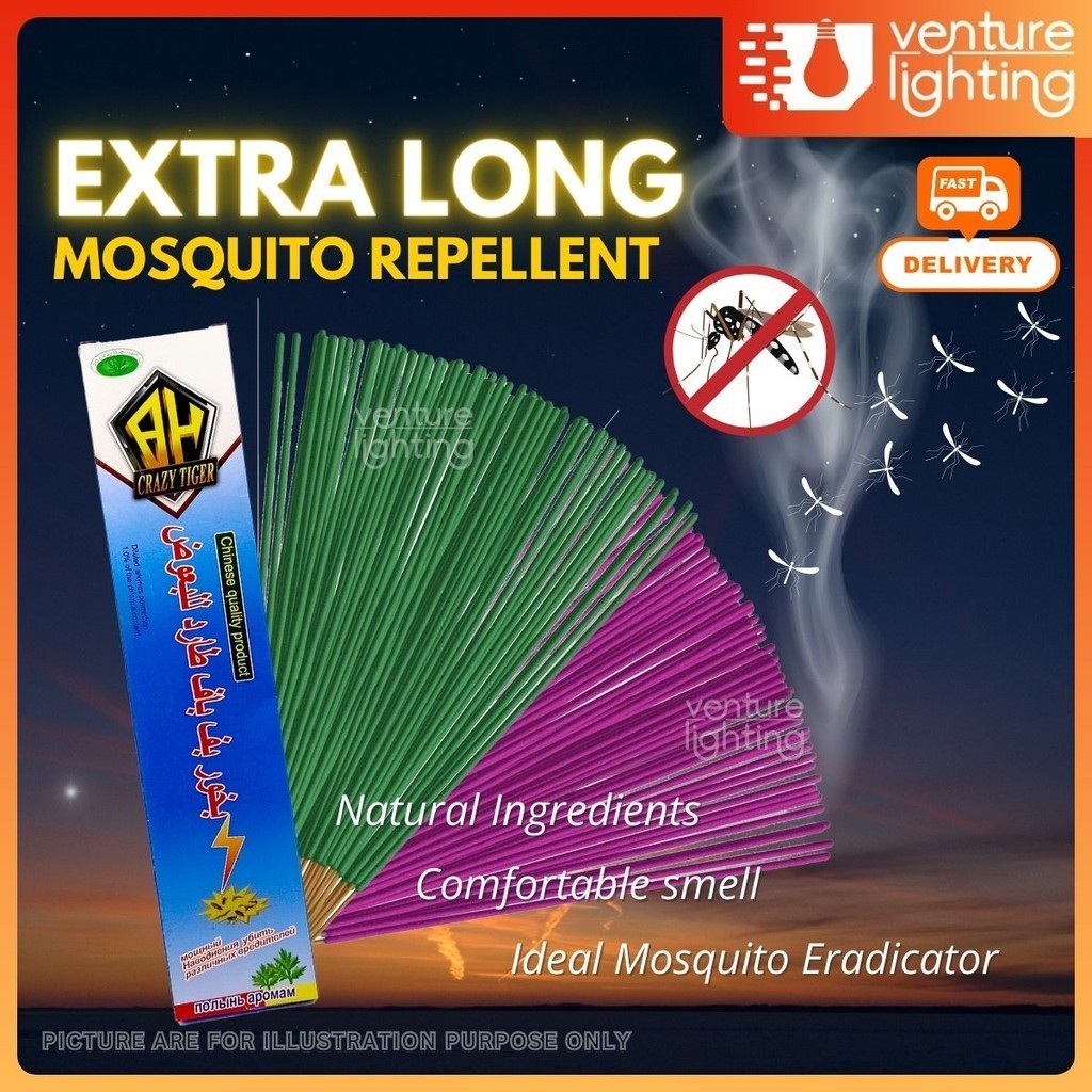 EXTRA LONG Ubat Nyamuk Batang Mosquito Repellent Pest Killer Stick Anti ...