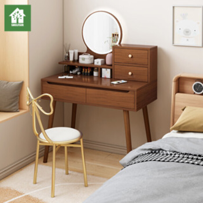 Multifuctional Dressing Table With Mirror Storage Cabinet Drawer Space ...
