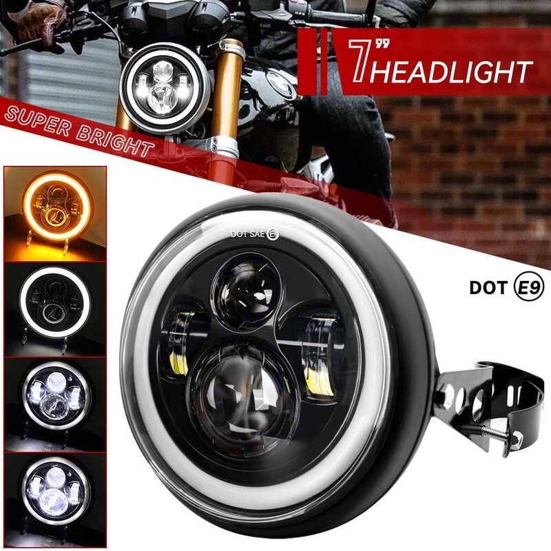7.5 Pulgada Universal Round LED Head Lamp Headlamp Distance Light Refit ...