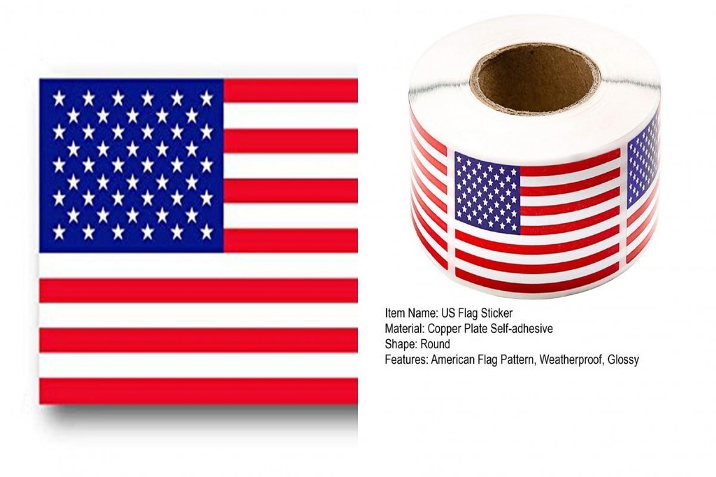 Perforated Flag Stickers 250pcs American Flag Stickers Weatherproof Usa ...