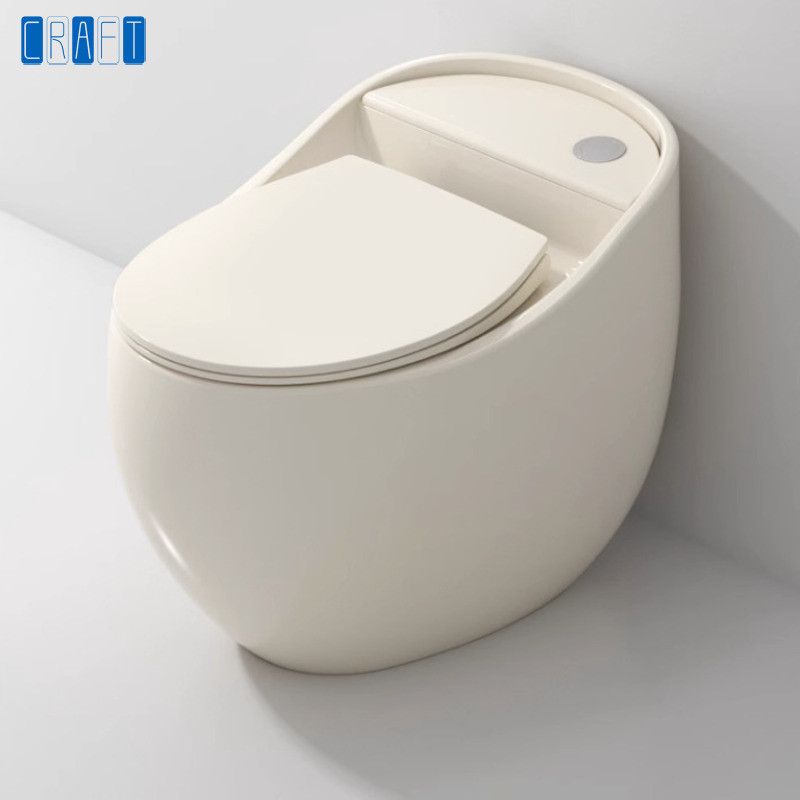 Cream Style Toilet Siphon Type Originality Skibidi Toilet No Pressure ...