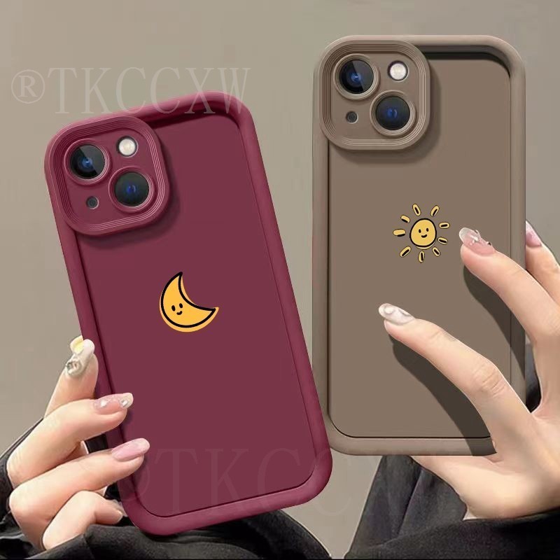 Sun and Moon Smiley Face Phone Case For OPPO Reno 11 10 8 6 5 Pro 11F 4 ...
