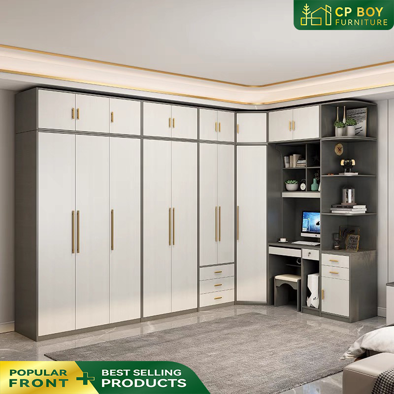 Ssr Wardrobe Modular Wardrobe White Khaki Grey Wardrobe L Shape ...