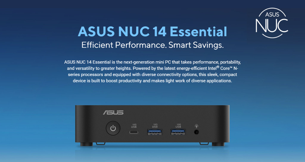 ASUS NUC 14 Essential Barebone Mini PC - Intel Core N97 Processor, WiFi ...
