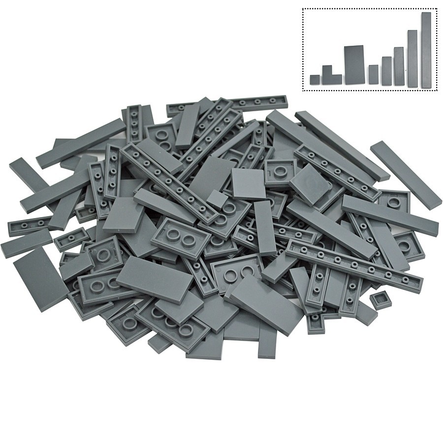 150PCS DIY Model Smooth Thin Building Blocks MOC Multicolour Toy Parts ...