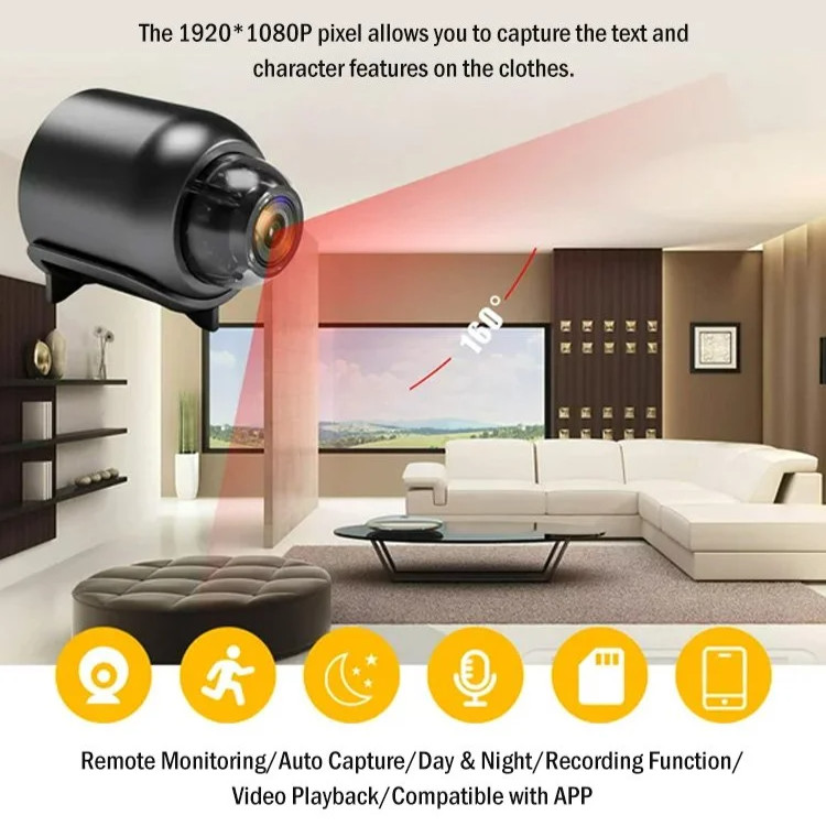 360° Ultra-Wide Angle Mini Wi-Fi Camera 4k Hd Anti-Theft Home ...