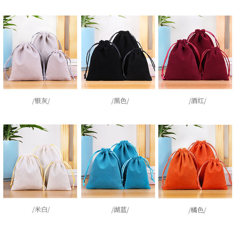 Flannel Bag Drawstring Gold Edge Gold Edge Jewelry Bag Drawstring ...