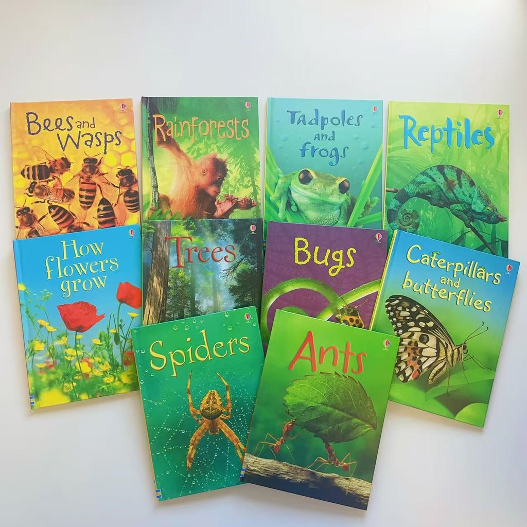 10 Books Usborne Beginners Nature Set | Insect, Flower, Spiders Facts ...