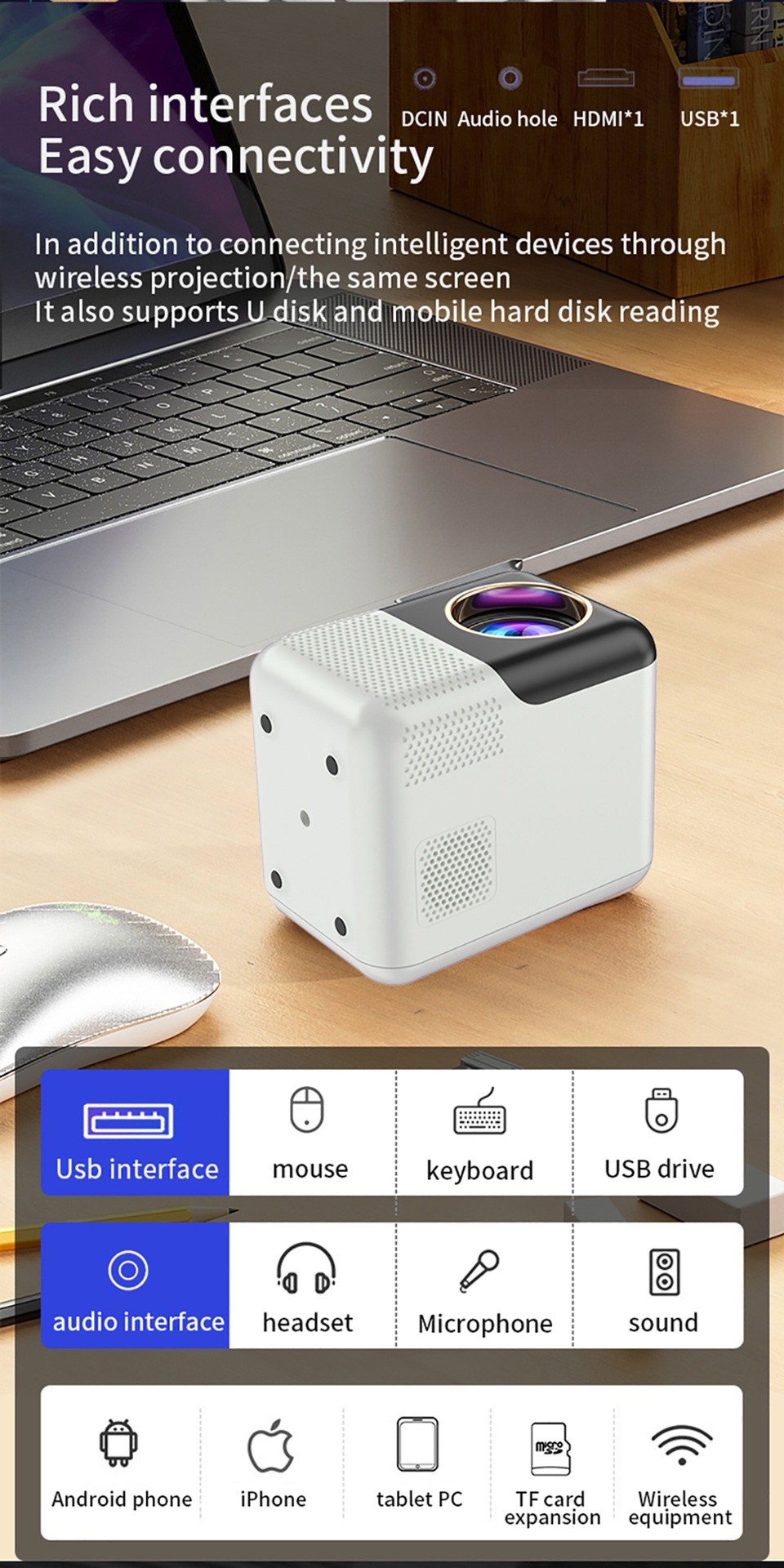 【SG Stock】X11 Mini Projector 4K Full HD 1080P Electronic Focus 5G WIFI ...