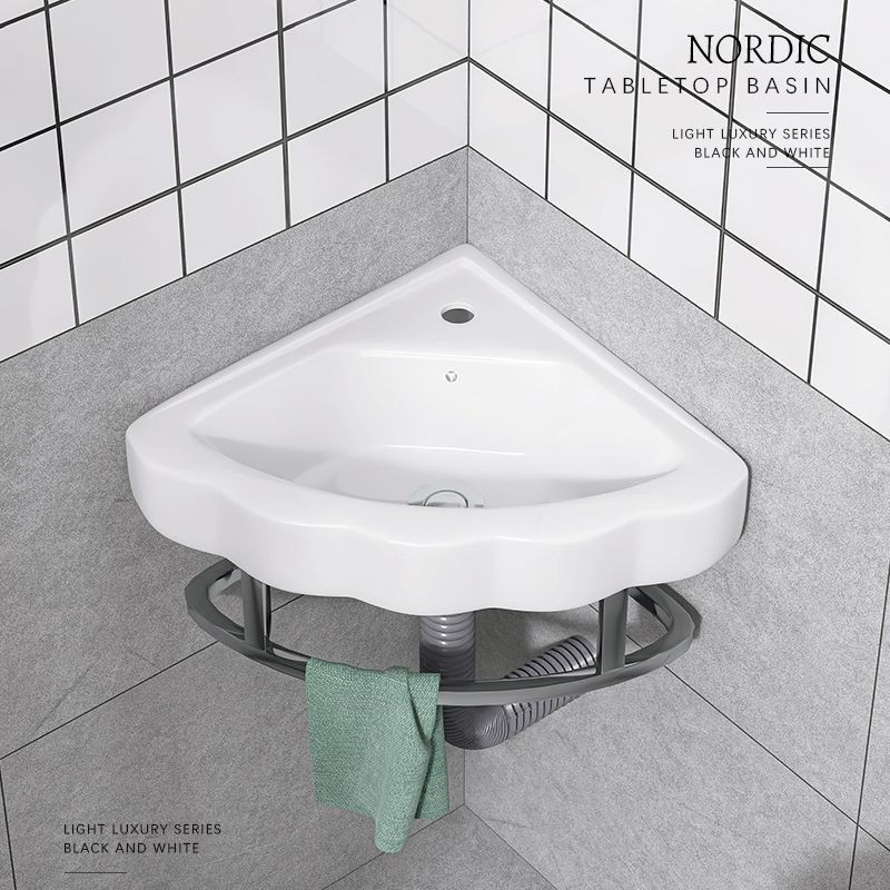Toilet Triangle Wash Basin Home Balcony Basin Wall-Hung Basin Wall ...