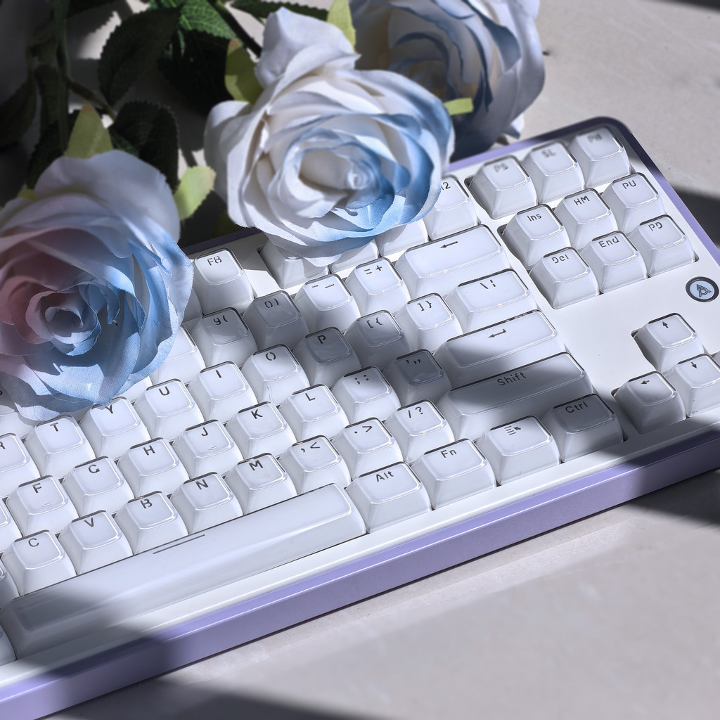 White Jelly Crystal Keycaps Translucent PC Double Shot Similar OEM ...