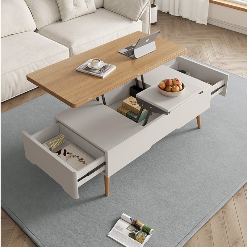 Side Table Lift Dual-purpose Multifunctional Tea Table Dining ...