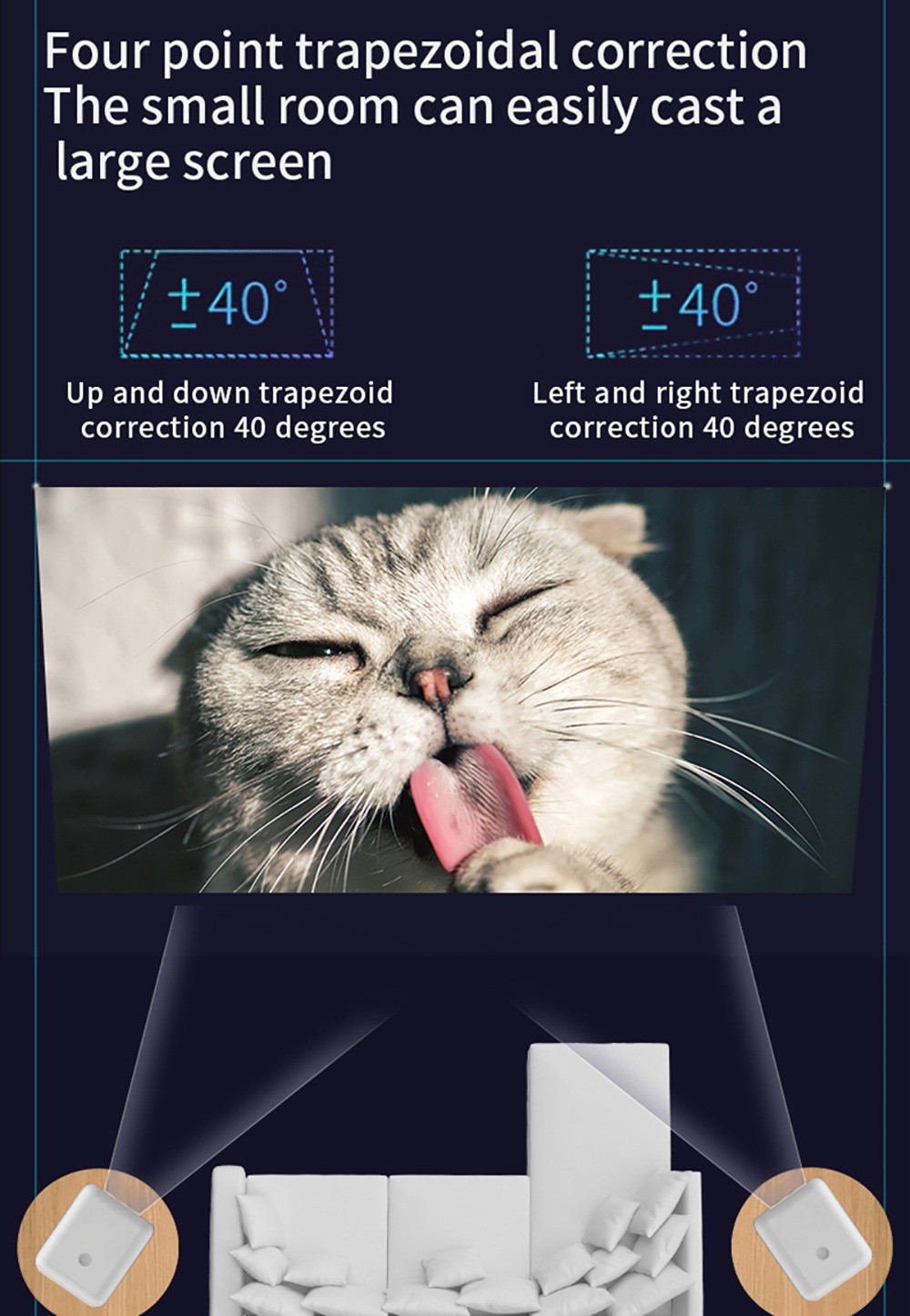 【SG Stock】X11 Mini Projector 4K Full HD 1080P Electronic Focus 5G WIFI ...