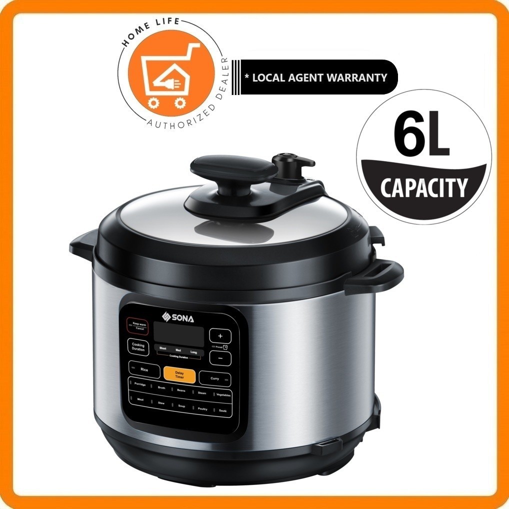 Sona SPC 2506 Digital Pressure Cooker 6L | Shopee Singapore