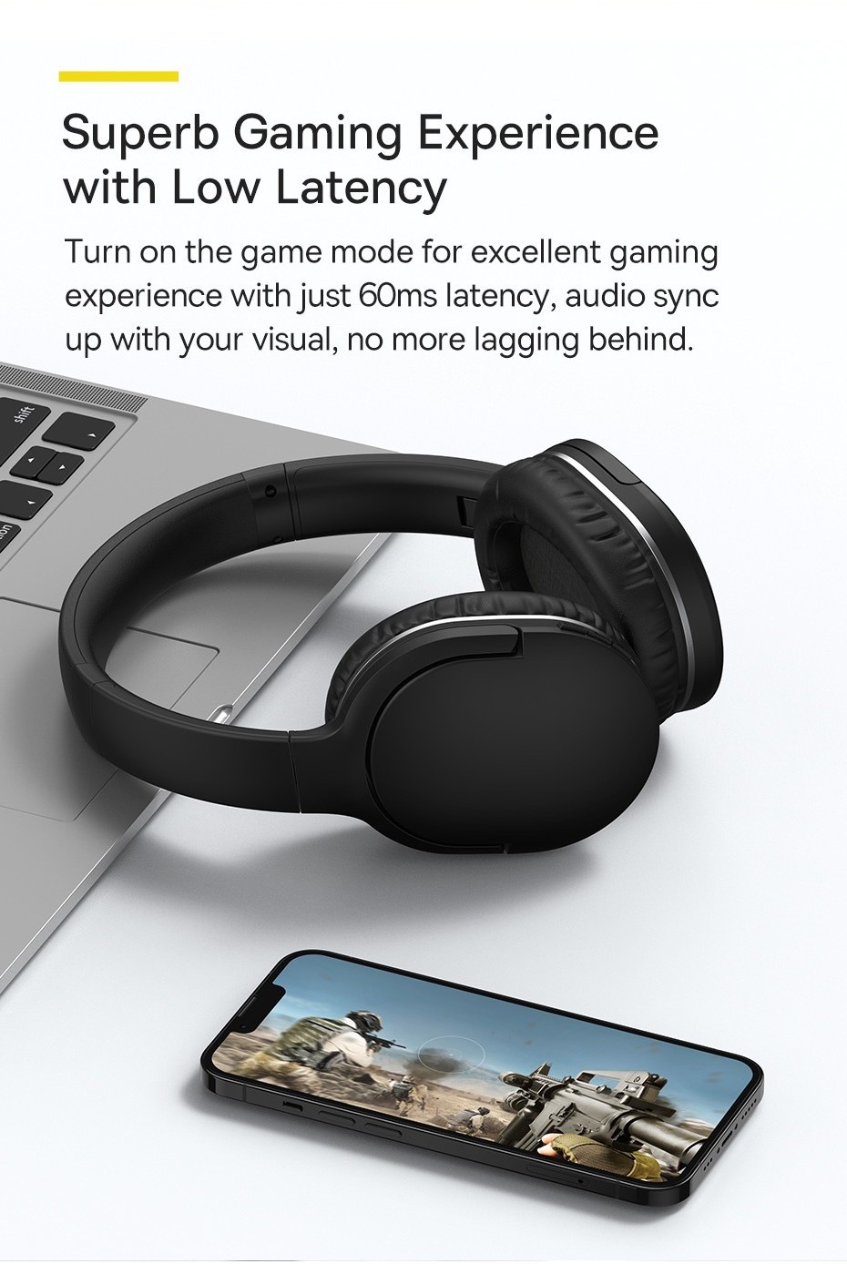 Baseus D02 Pro Bluetooth Earphones Stereo Wireless 5.0 HIFI Foldable ...