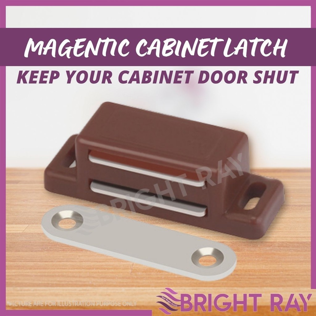 2 SETS Cabinet Latch Magnetic Door Magnetic Stopper Holder Cabinet ...