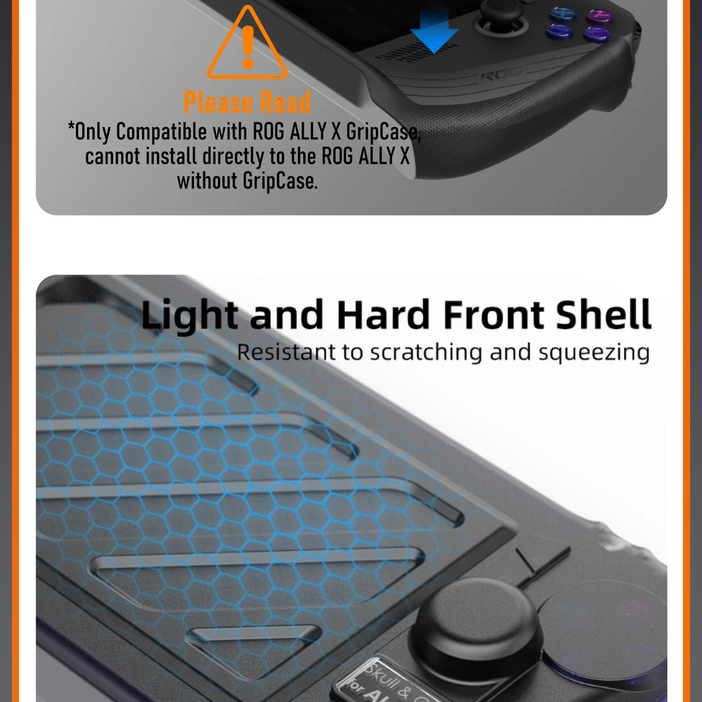 Skull & Co ROG ALLY X Hard Shell Front Cover (Only Compatible with ROG ...