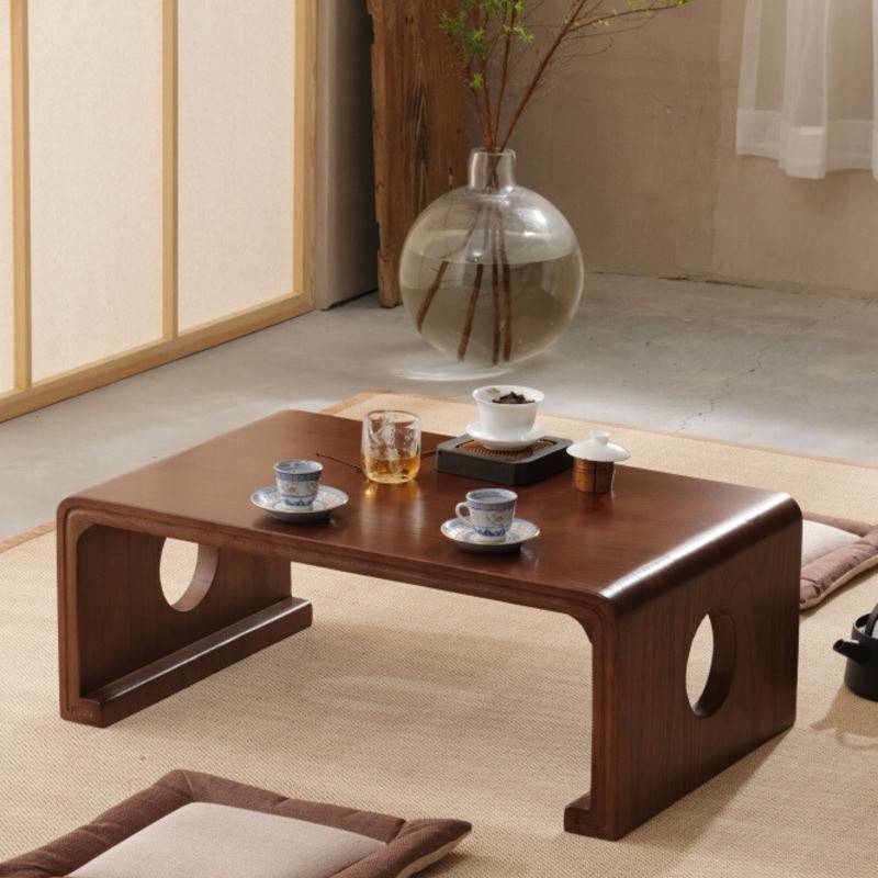 Tatami Tea Bay Window Solid Wood Side Balcony Low Minimalist Square Coffee Table【 YANG2 ...