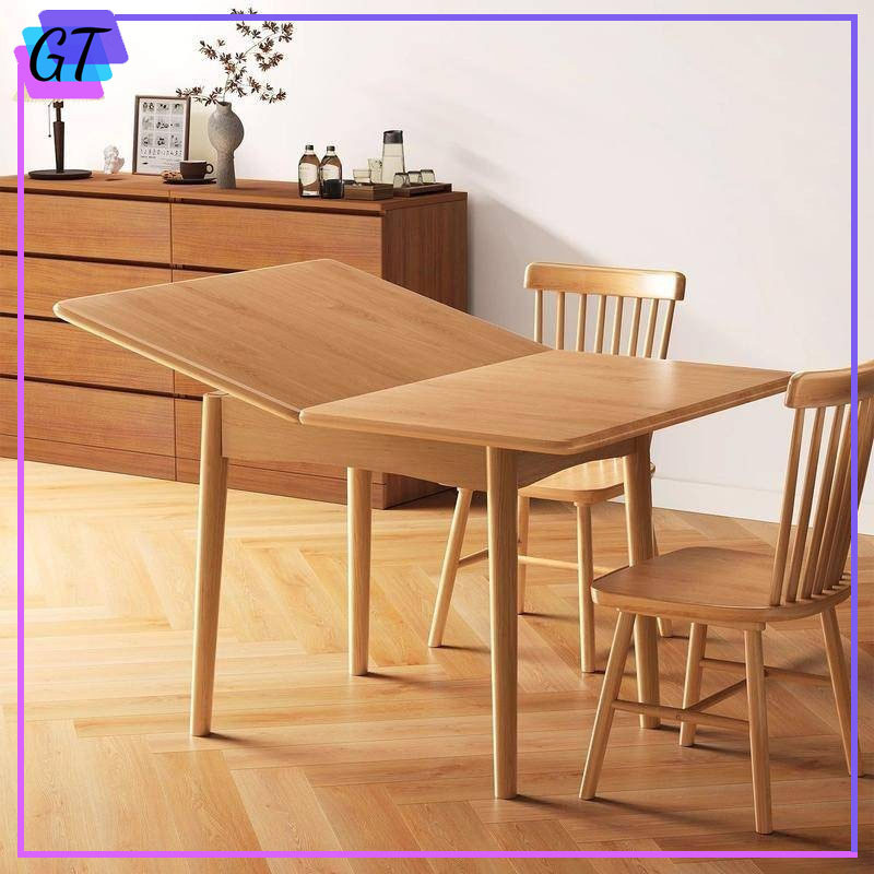 Foldable Dining Table Household Expandable Solid Wood Dining Table And ...