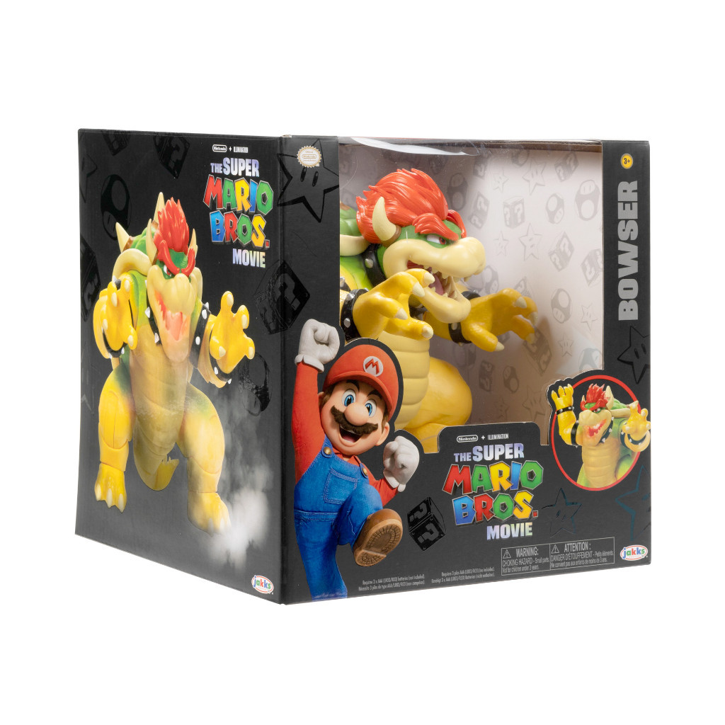 The Super Mario Bros. Movie 7-inch Feature Bowser with Fire Breathing ...