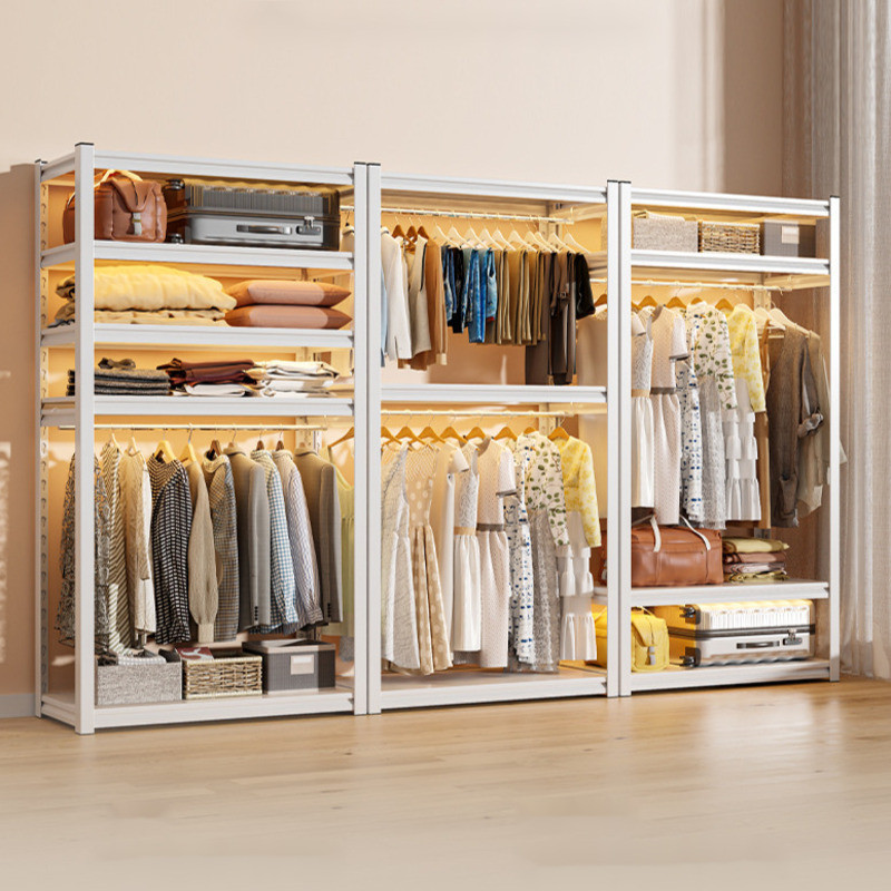 Open Style Wardrobe Multi-level Wardrobe Storage Rack Bedroom Simple ...