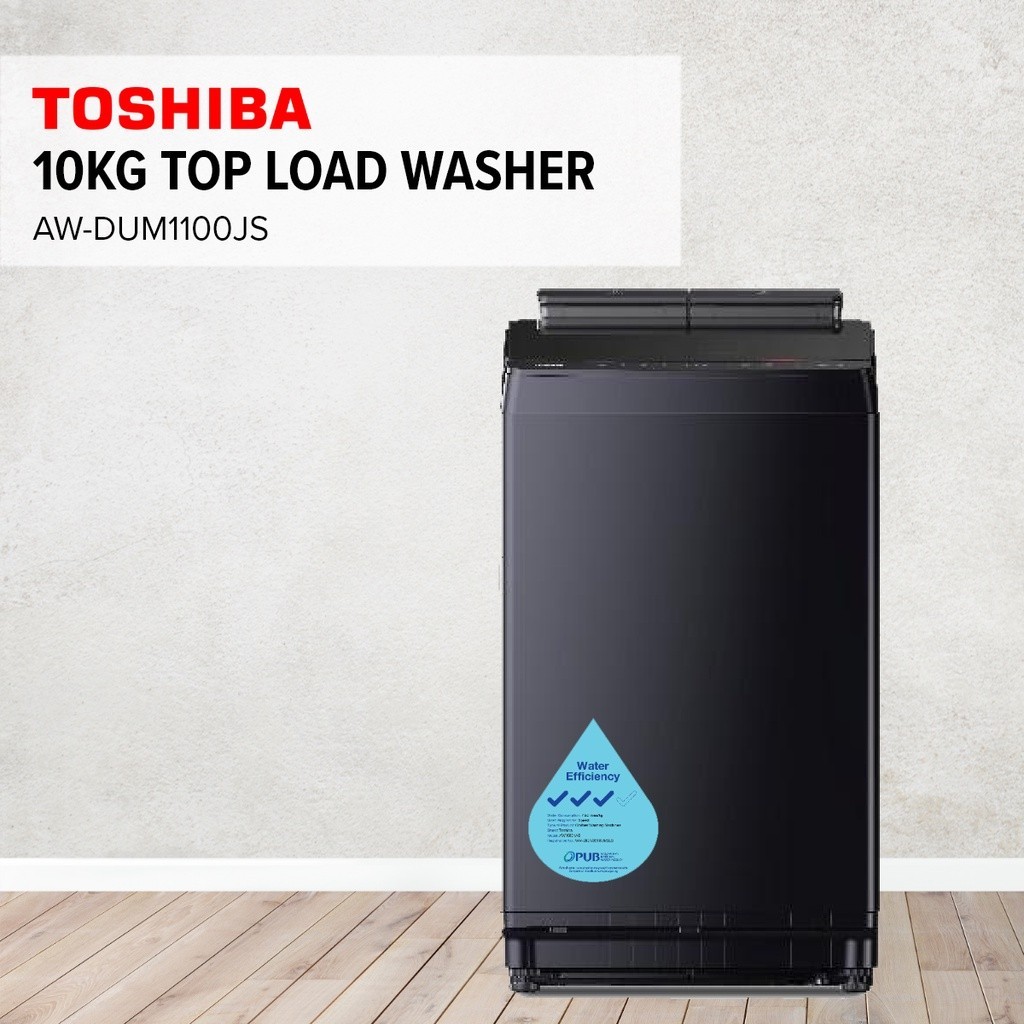 [Bulky] Toshiba AW-DUM1100JS T16 10Kg Top Load Washer, Water Efficiency ...