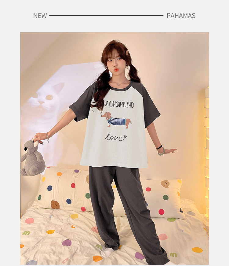 Padded Pyjamas Women Pajamas Set Summer Lady Short Sleeve Sleepwear ...