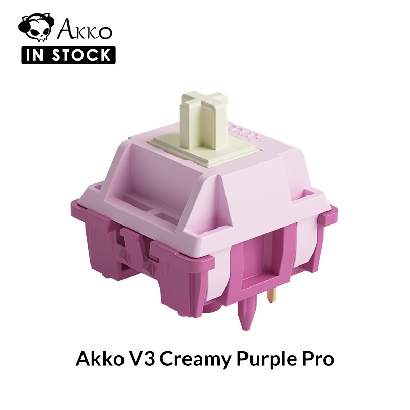 in stock Akko 2 Pack-90 Pcs V3 Creamy Purple Pro Switch With 5-Pins For ...